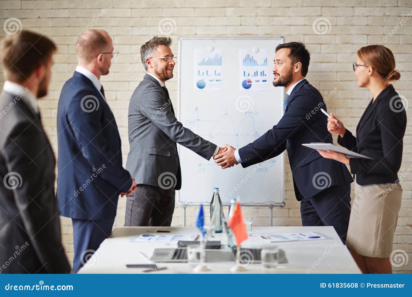 Greeting delegates stock photo. Image of businesswoman - 61835608