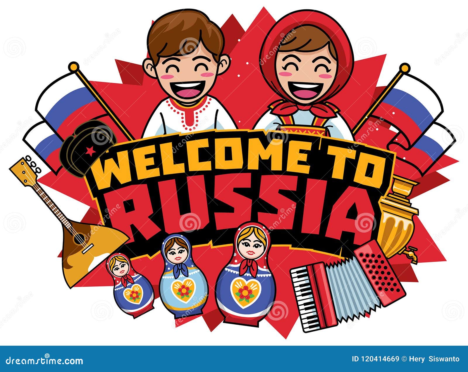 Greeting design of russia stock vector. Illustration of country - 120414669