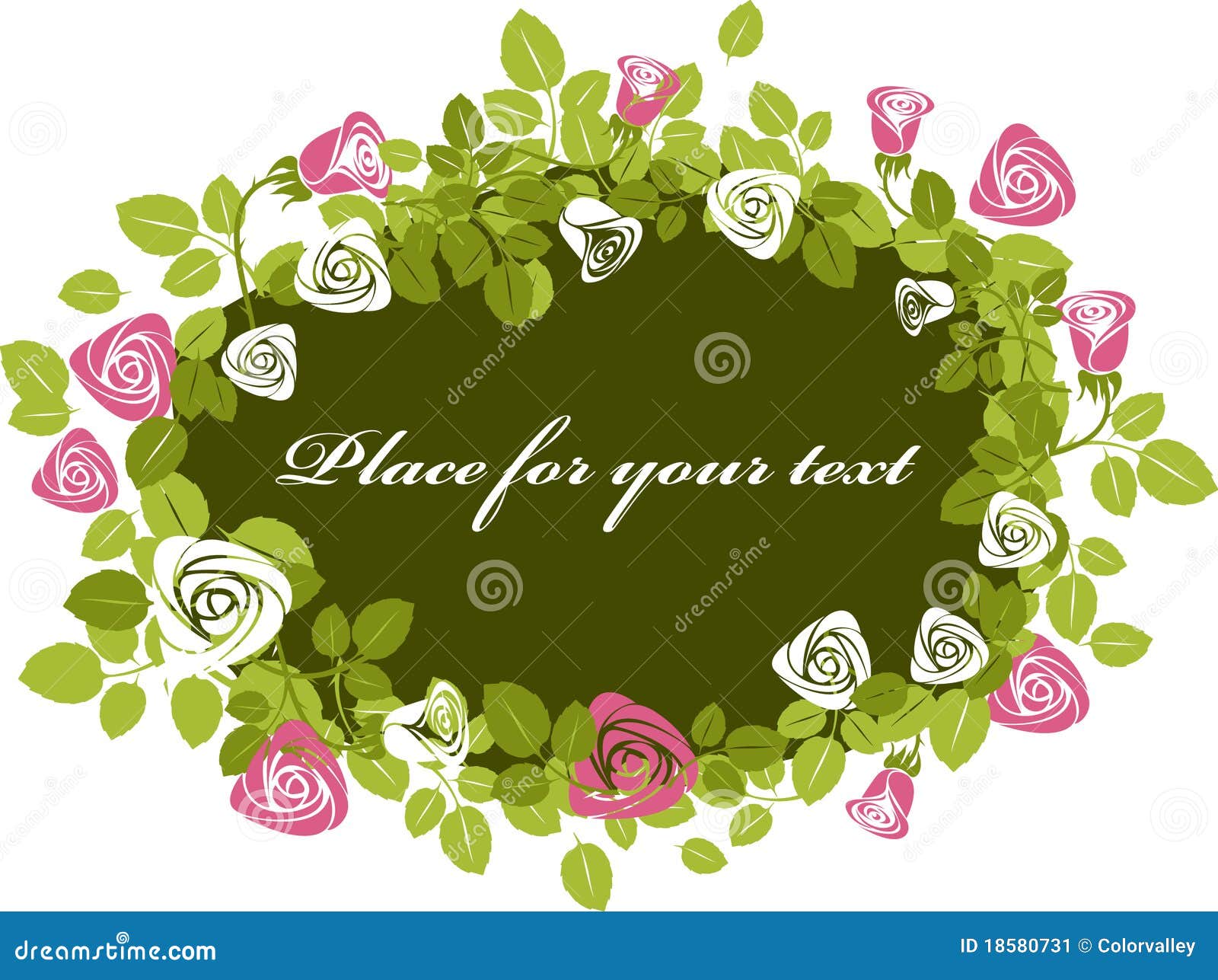 Greeting floral rose card stock vector. Illustration of decor - 18580731