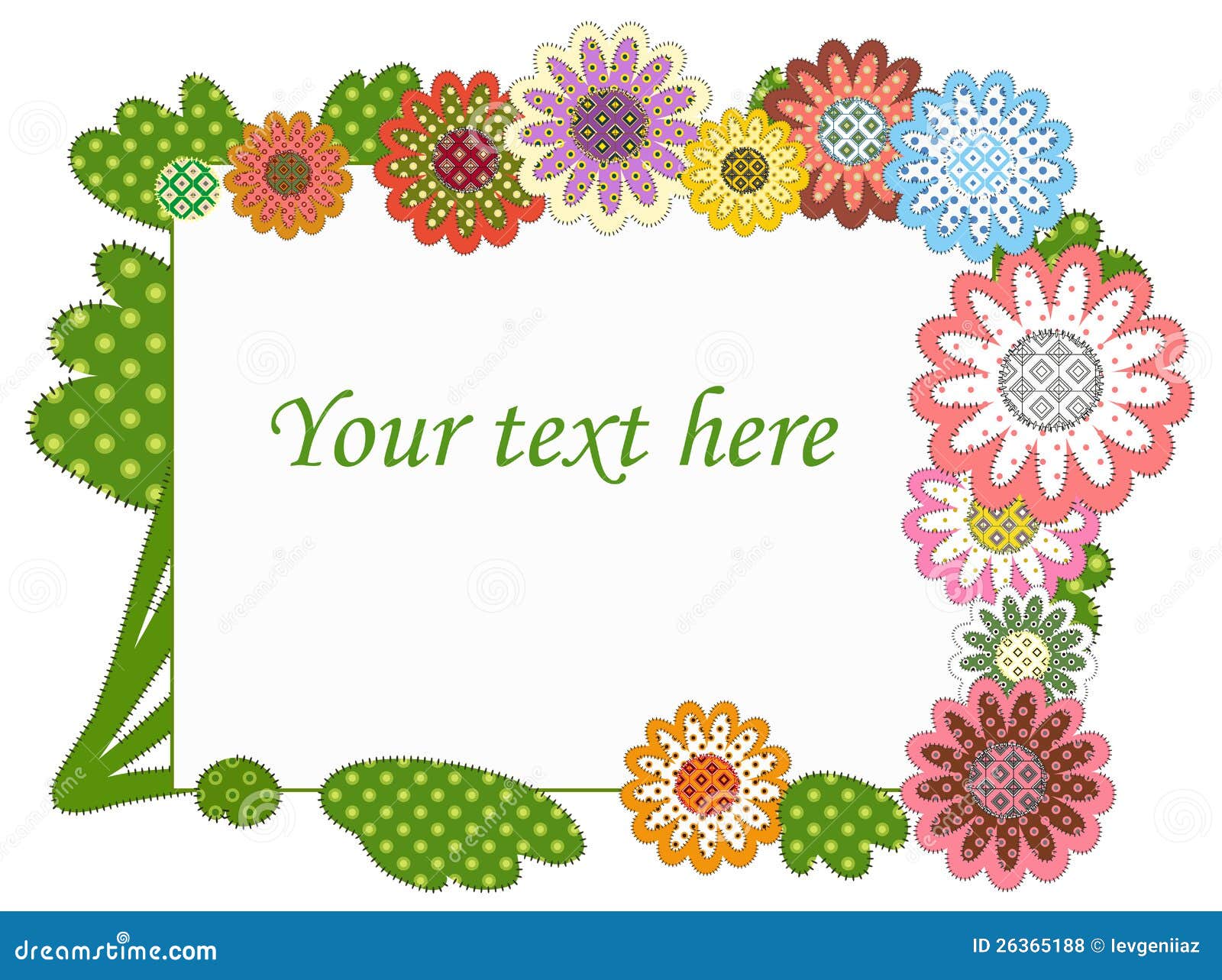 Greeting frame stock vector. Illustration of daisy, gift - 26365188