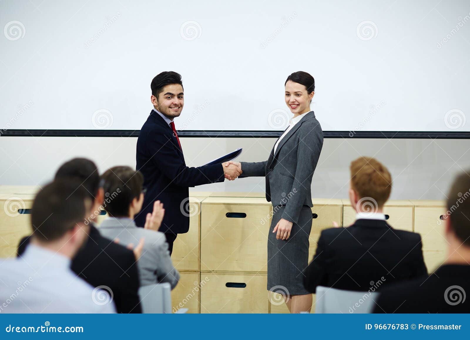Greeting graduate stock image. Image of expert, partnership - 96676783