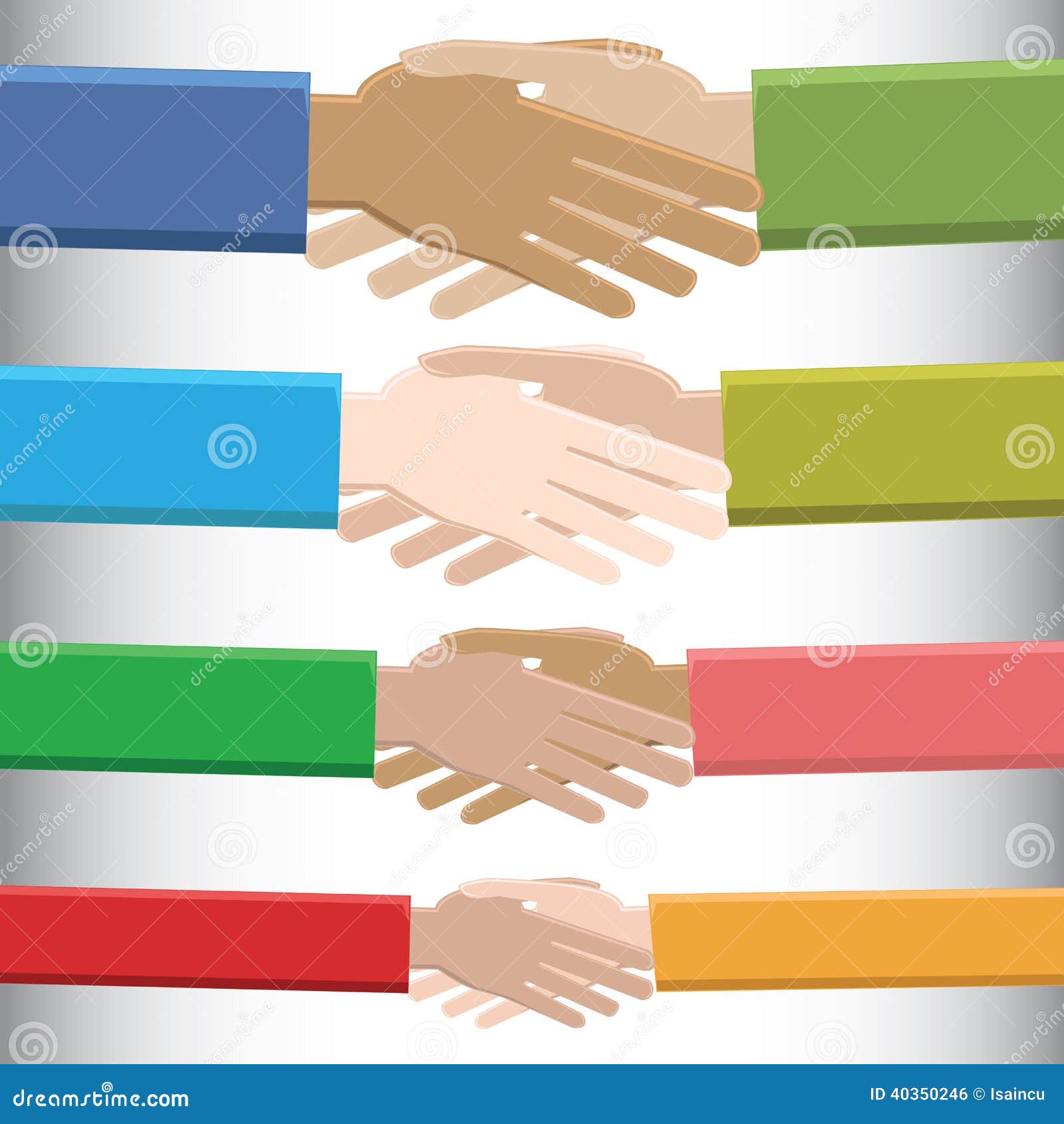 Greeting hands stock vector. Illustration of caucasian - 40350246