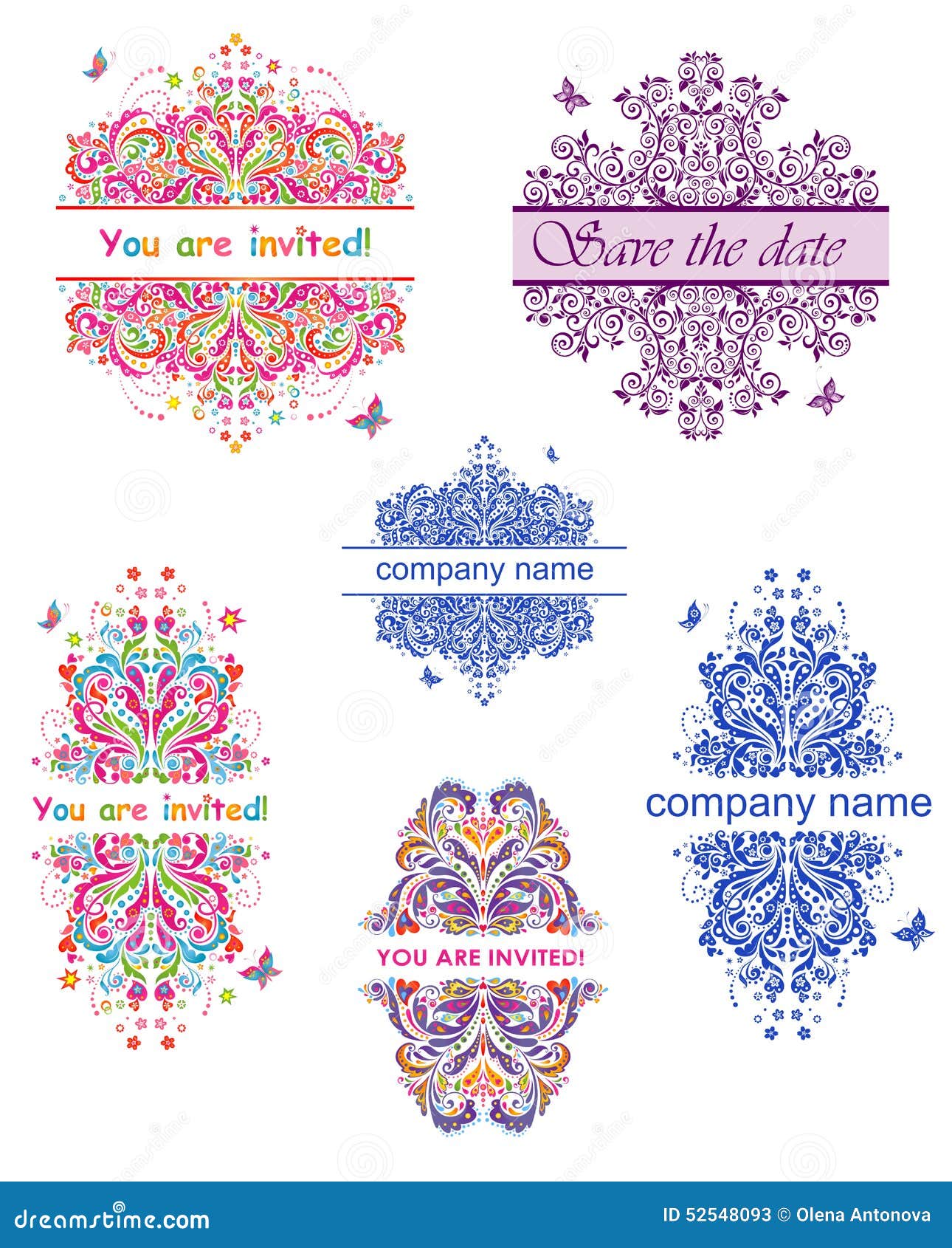 Greeting headers stock vector. Illustration of invitation - 52548093