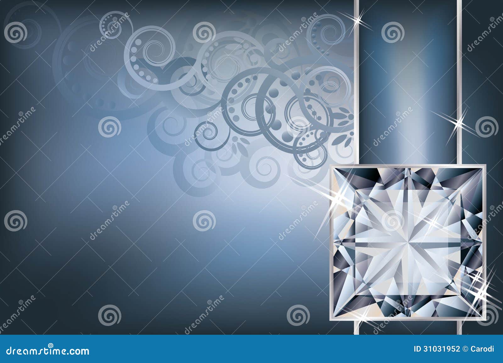 Greeting Invitation Card with Diamond Stock Vector - Illustration of ...