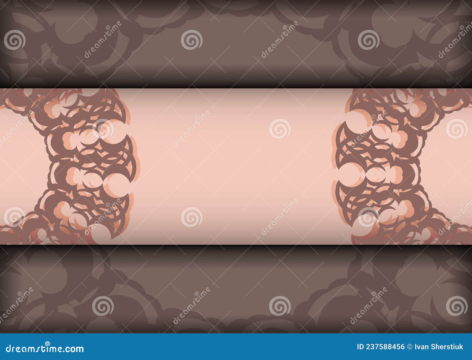 Greeting Leaflet in Pink Color with a Luxurious Pattern Prepared for ...