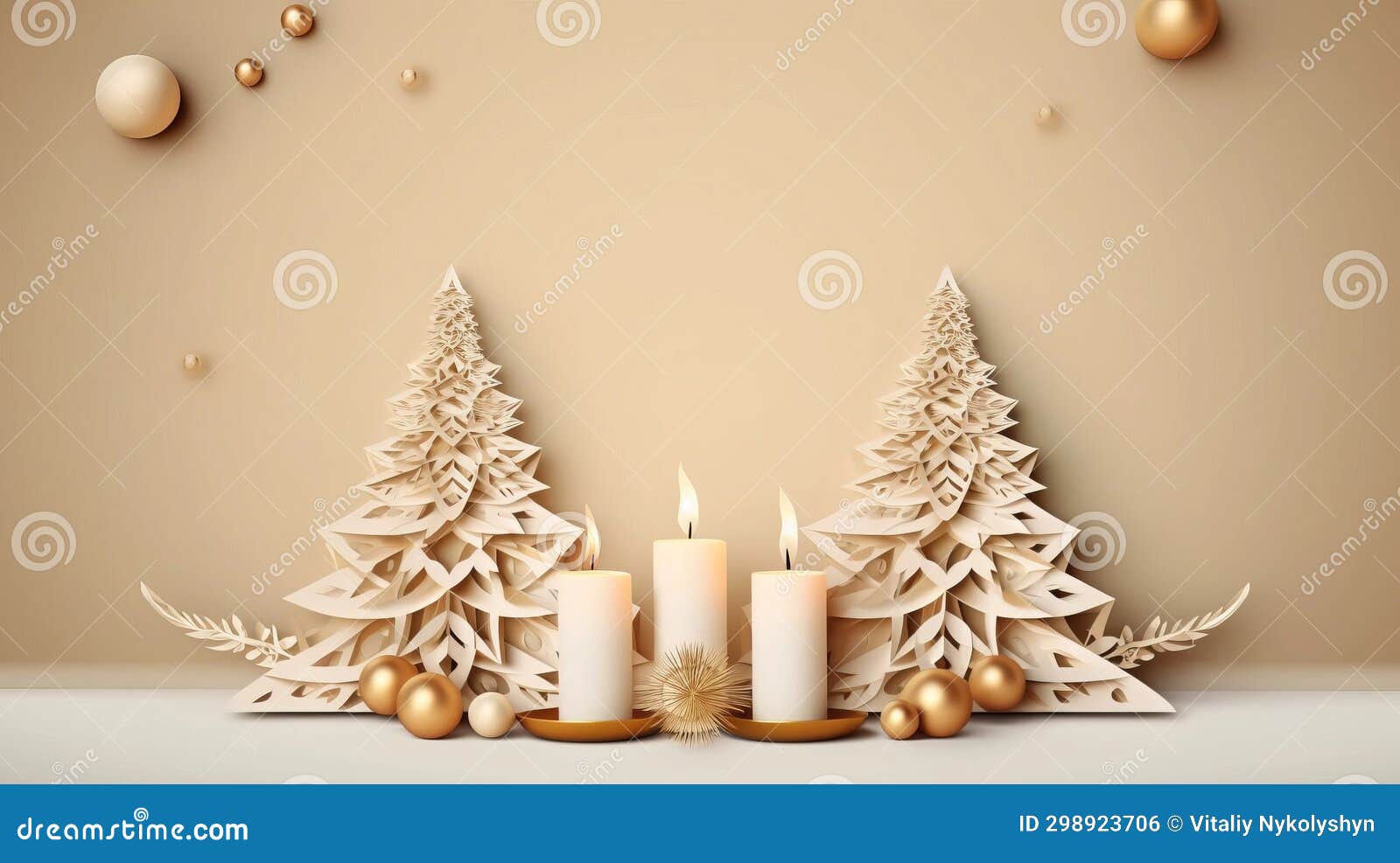 Christmas Tree Greeting Backdrop Stock Photo - Image of celebration ...