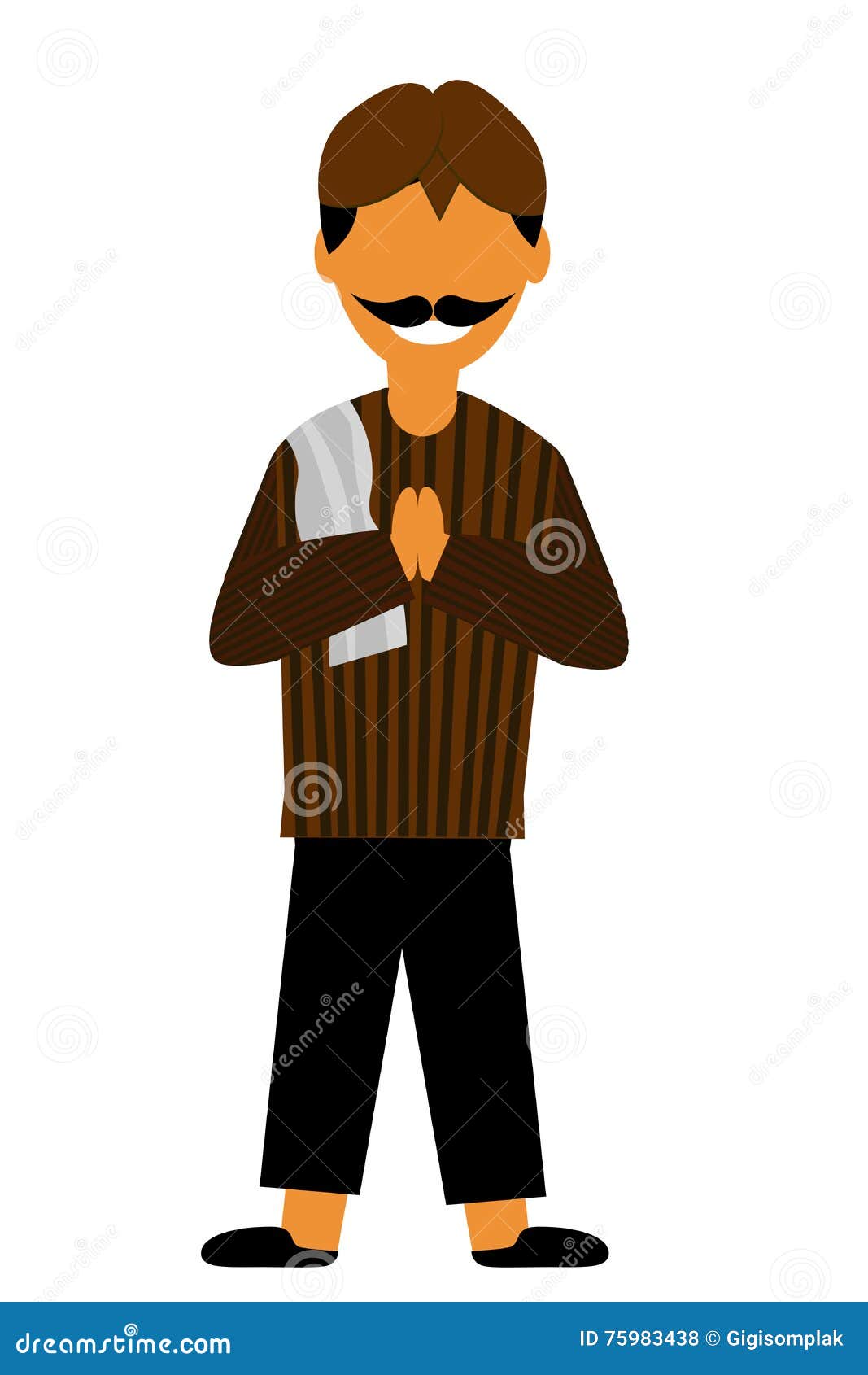 Greeting Old Java Man, At Transparent Effect Background Vector ...