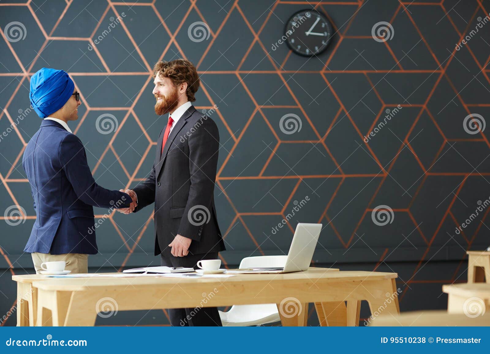 Greeting of partners stock photo. Image of teamwork, partnership - 95510238