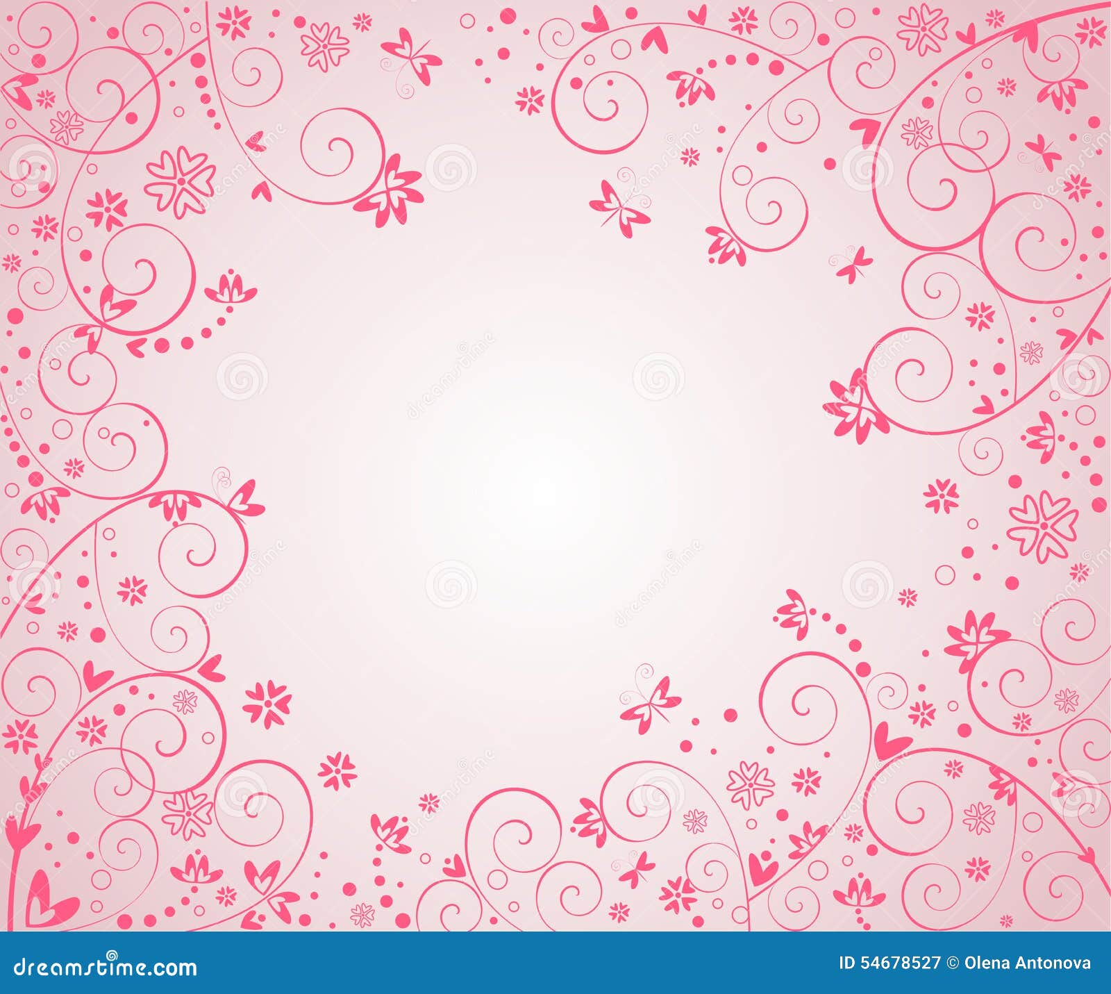 Greeting pink postcard stock vector. Illustration of flower - 54678527