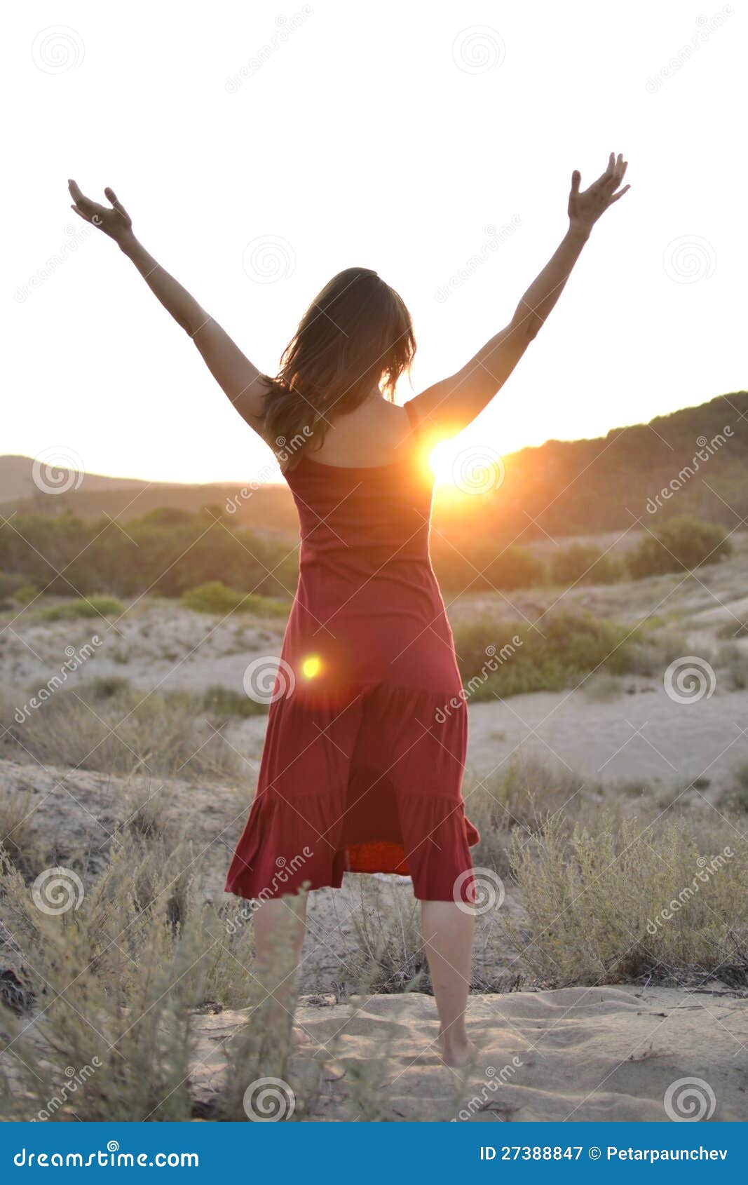 Greeting the sun stock image. Image of leisure, caucasian - 27388847
