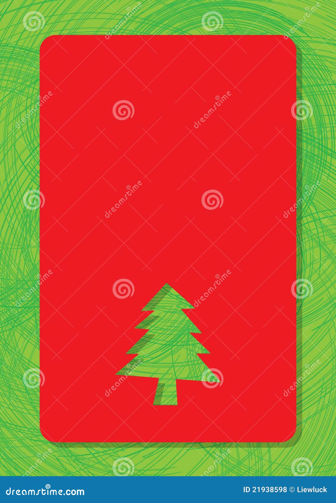Greeting for Text with Christmas Tree Stock Vector - Illustration of ...