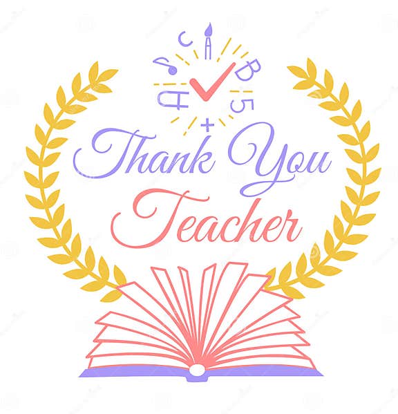 Greeting Thank You Teacher Stock Illustration Illustration Of Glow 101154479