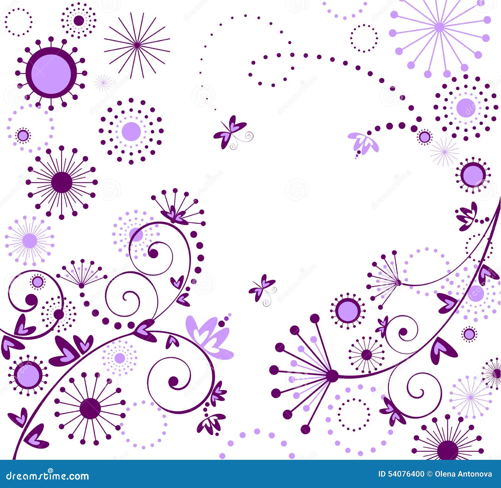 Greeting violet card stock vector. Illustration of heart - 54076400