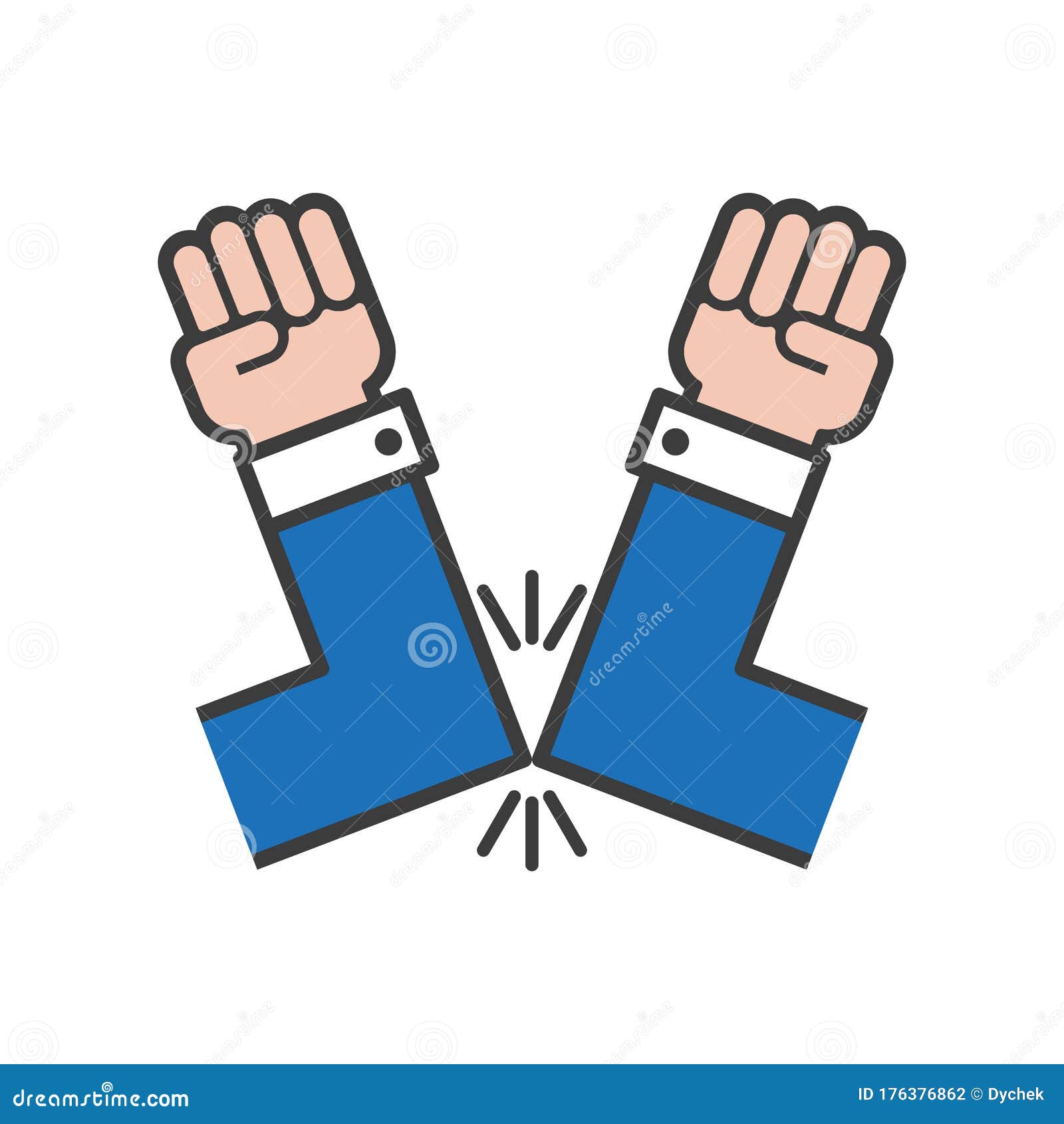 Greeting with Your Elbow. Simple Vector Illustration Stock Vector ...