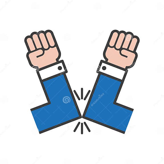 Greeting with Your Elbow. Simple Vector Illustration Stock Vector ...