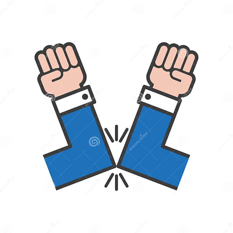 Greeting with Your Elbow. Simple Vector Illustration Stock Vector ...