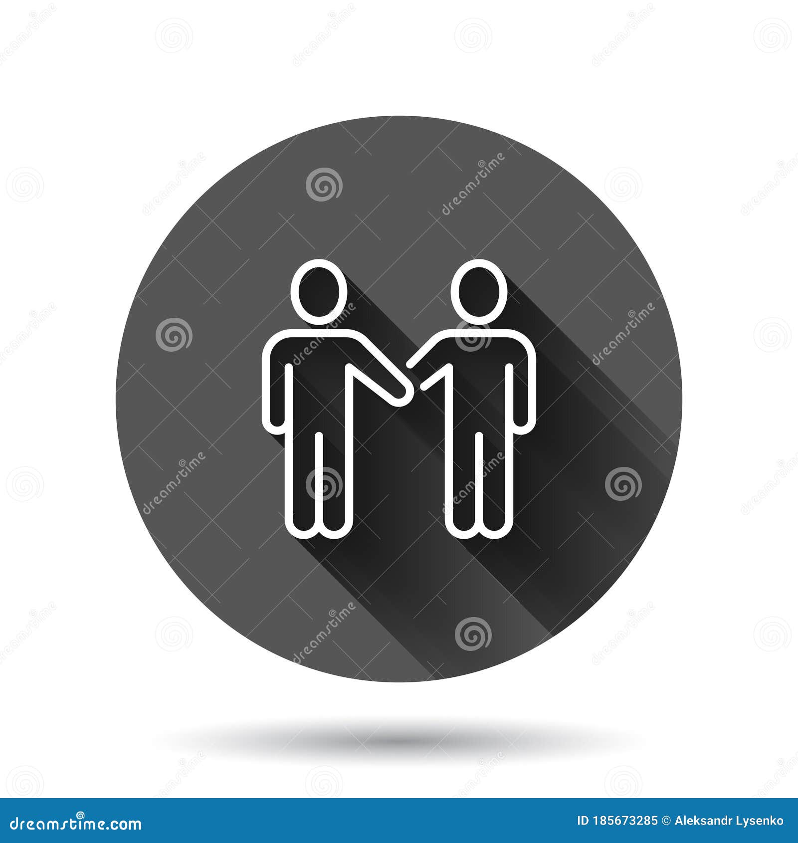 Greetings Gesture Icon in Flat Style. People Handshake Vector ...