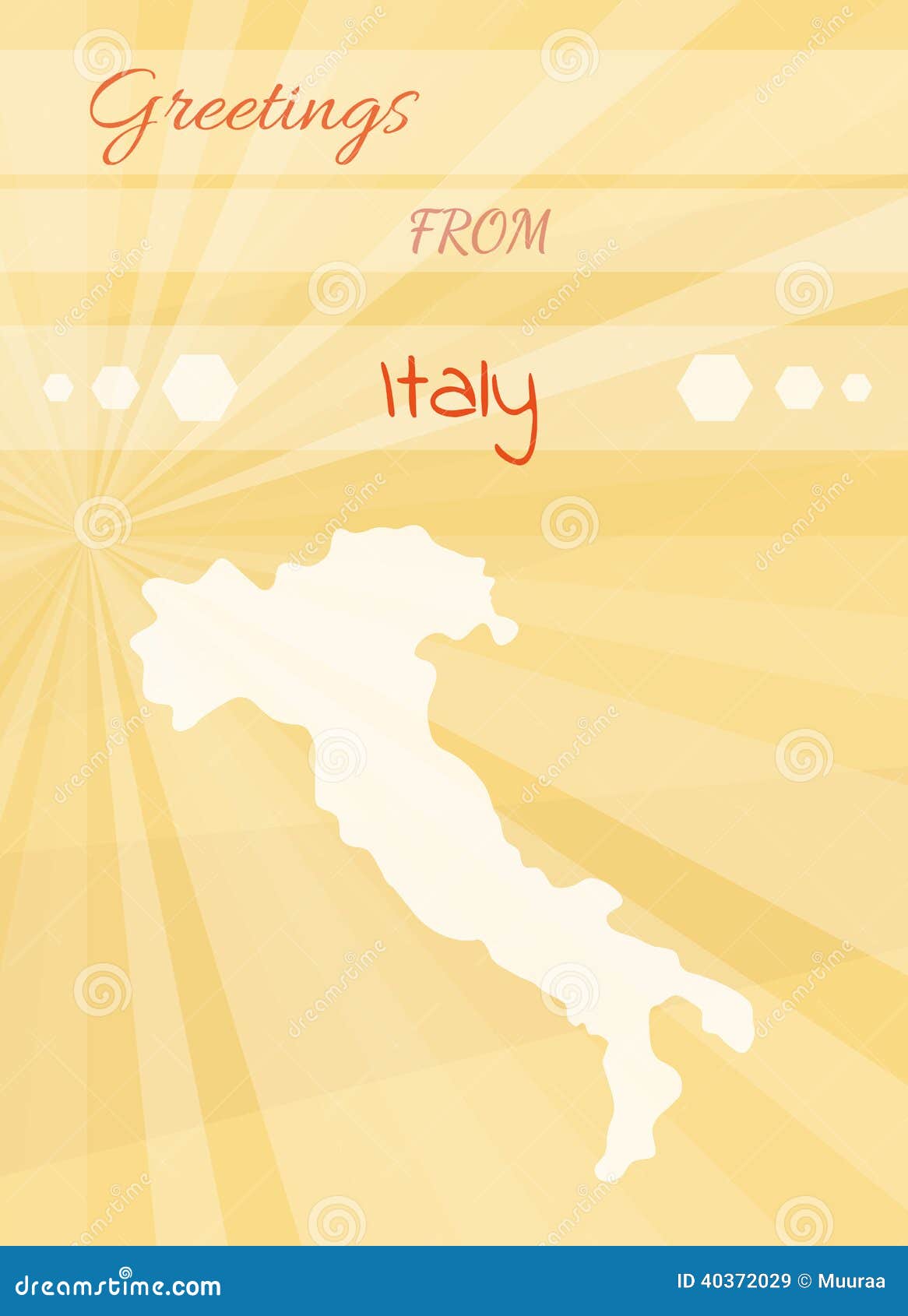 Greetings from italy stock vector. Illustration of advertising - 40372029