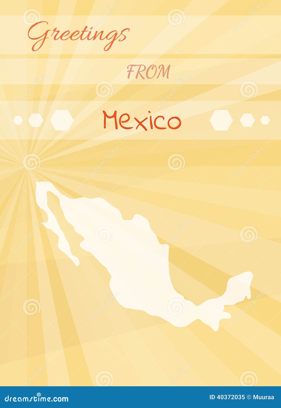 Greetings from mexico stock vector. Illustration of banner - 40372035