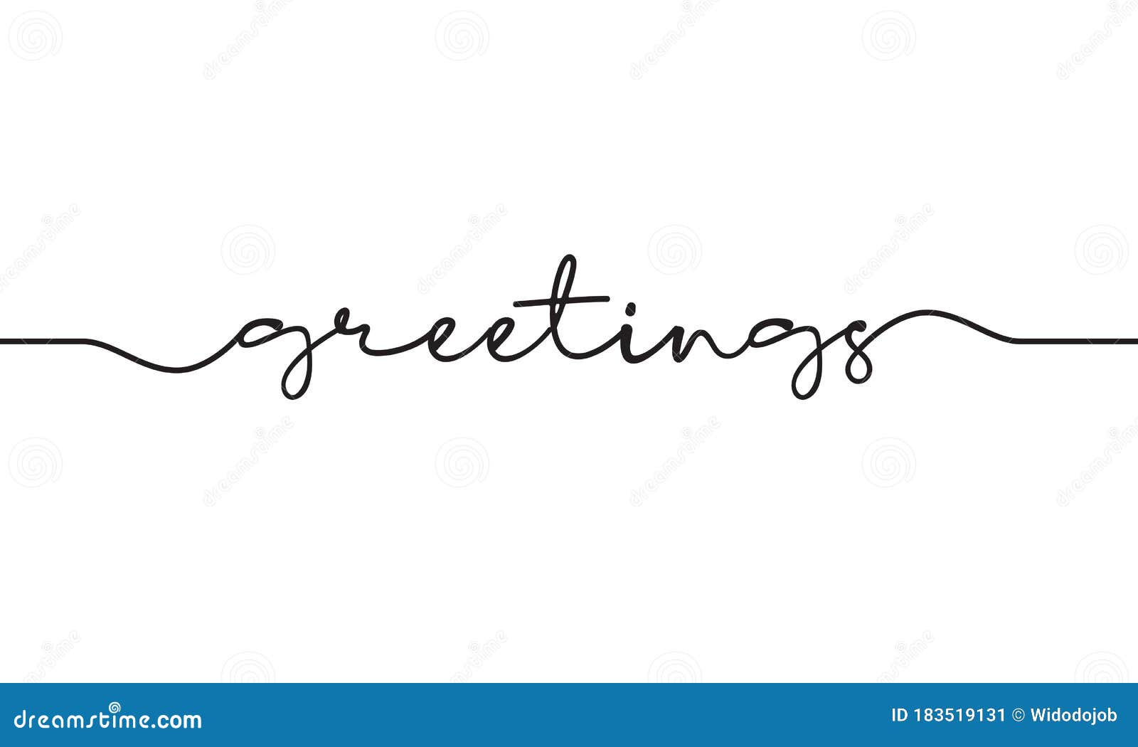 Greetings word handwritten stock vector. Illustration of handwritten ...