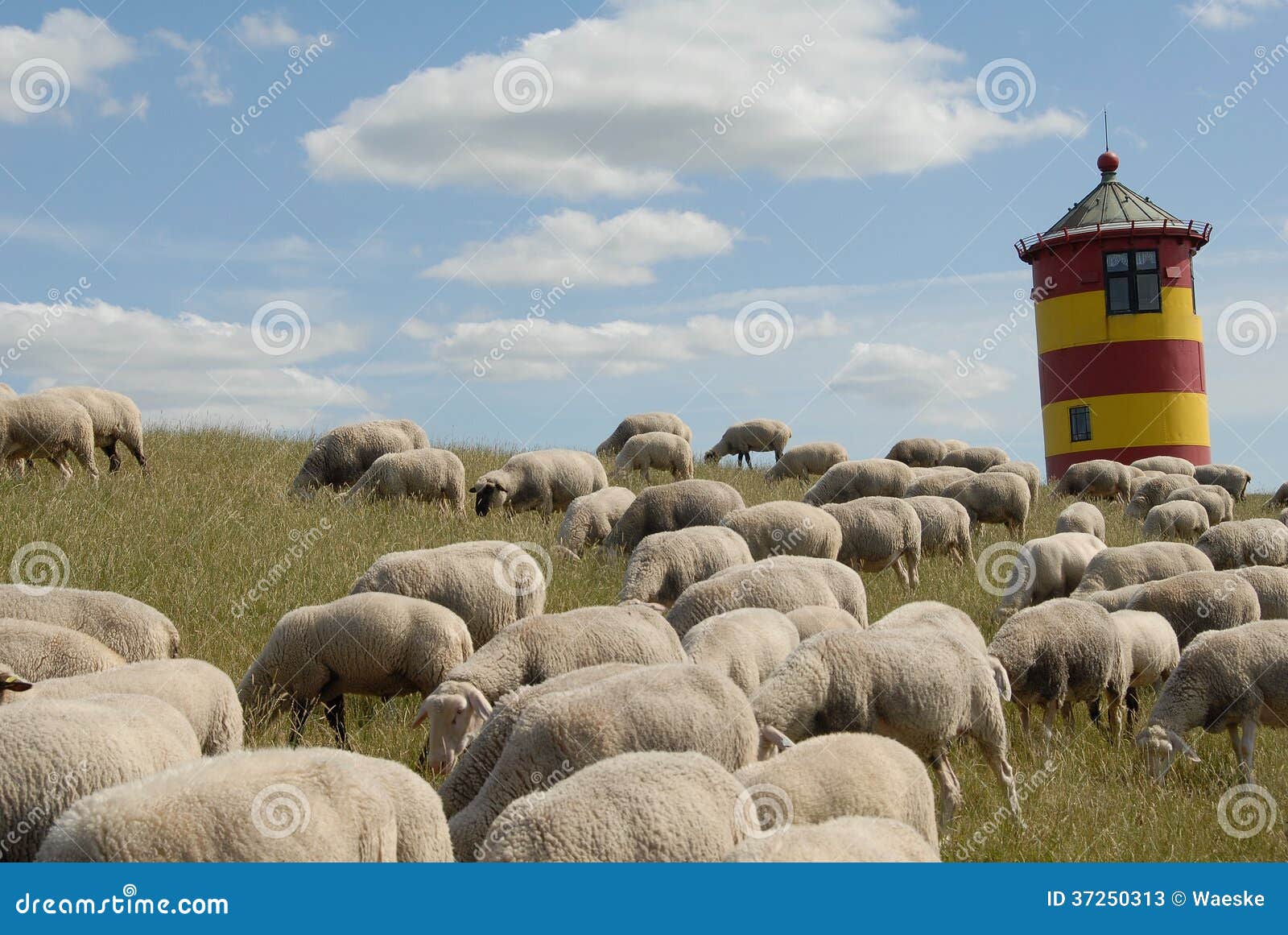 Greetsiel and the Krummhoern Stock Image - Image of clouds, holiday ...