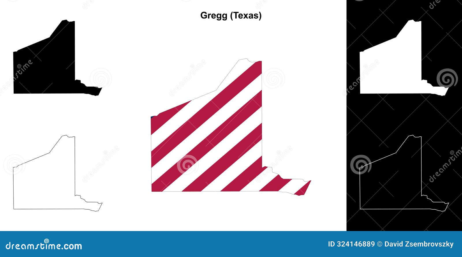 Gregg outline map stock illustration. Illustration of counties - 324146889