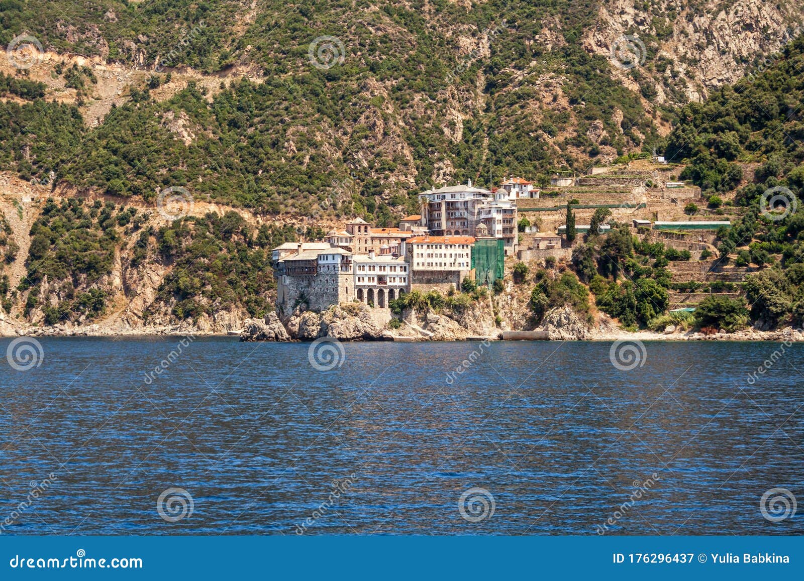 Gregoriou Monastery stock image. Image of greece, byzantine - 176296437