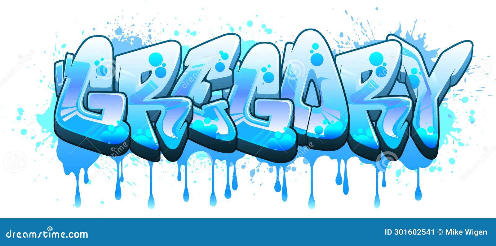 Gregory - Graffiti Styled Urban Street Art Tagging Name Design Stock ...