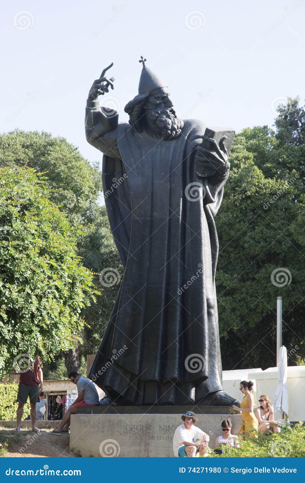 Gregory Of Nin Or Grgur Ninski Statue In Split Croatia Editorial Image ...