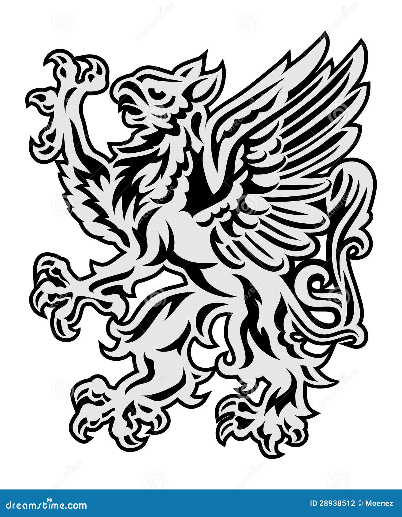 Greif Auf Weißem Hintergrund Vektor Abbildung - Illustration von stolz ...