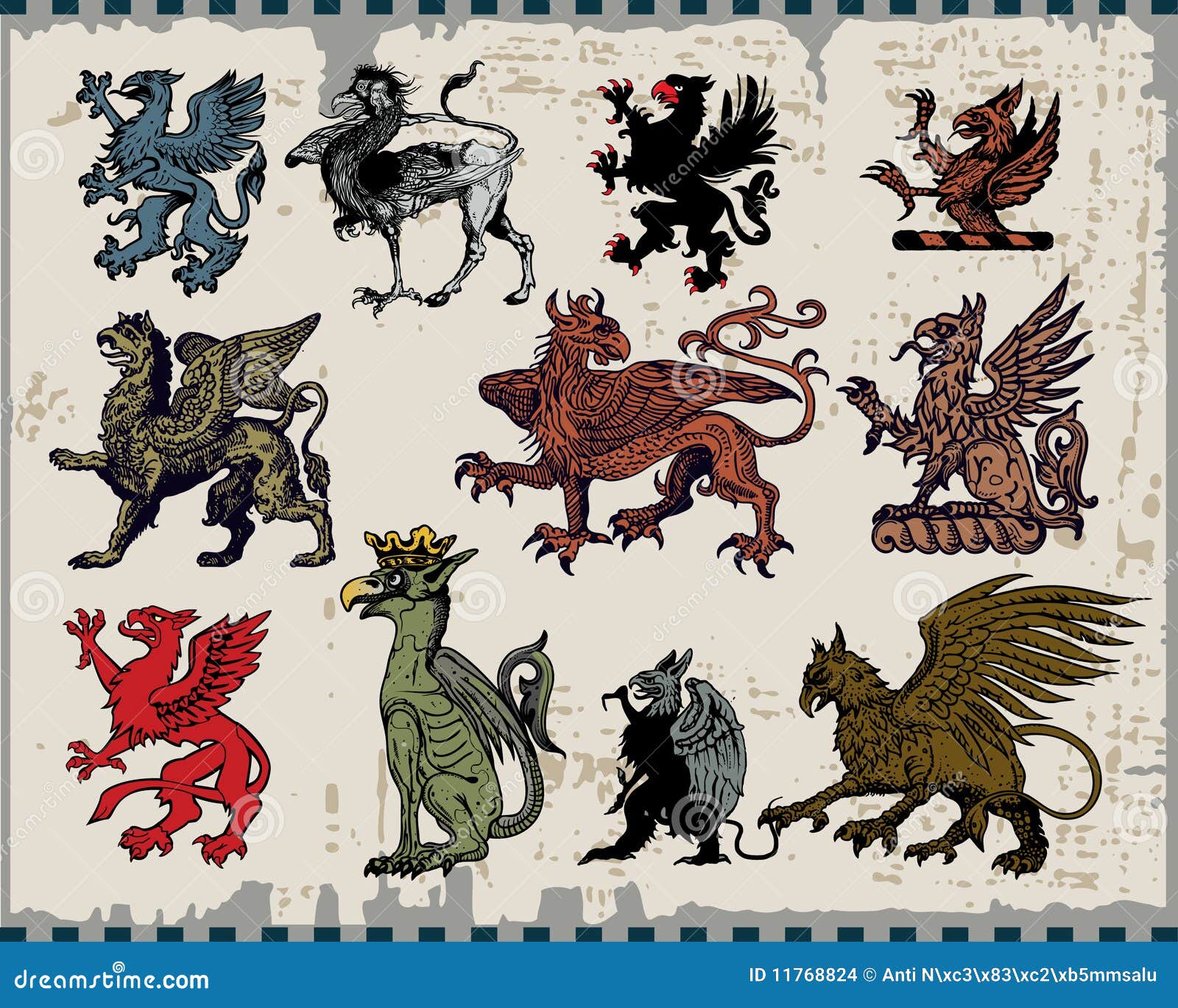 Greife vektor abbildung. Illustration von gold, majestätisch - 11768824