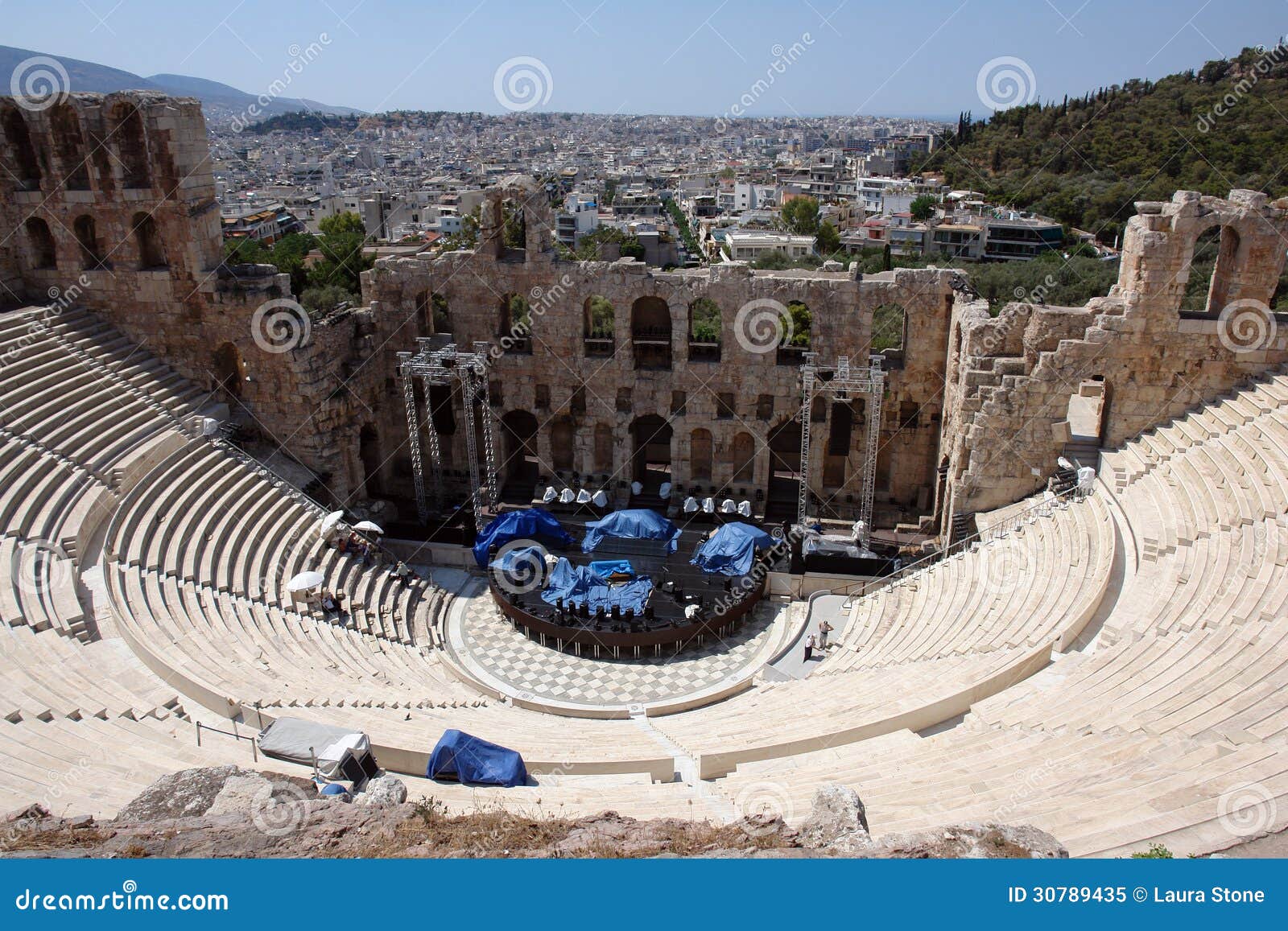 Grekisk Amfiteater Royaltyfri Foto - Bild: 30789435