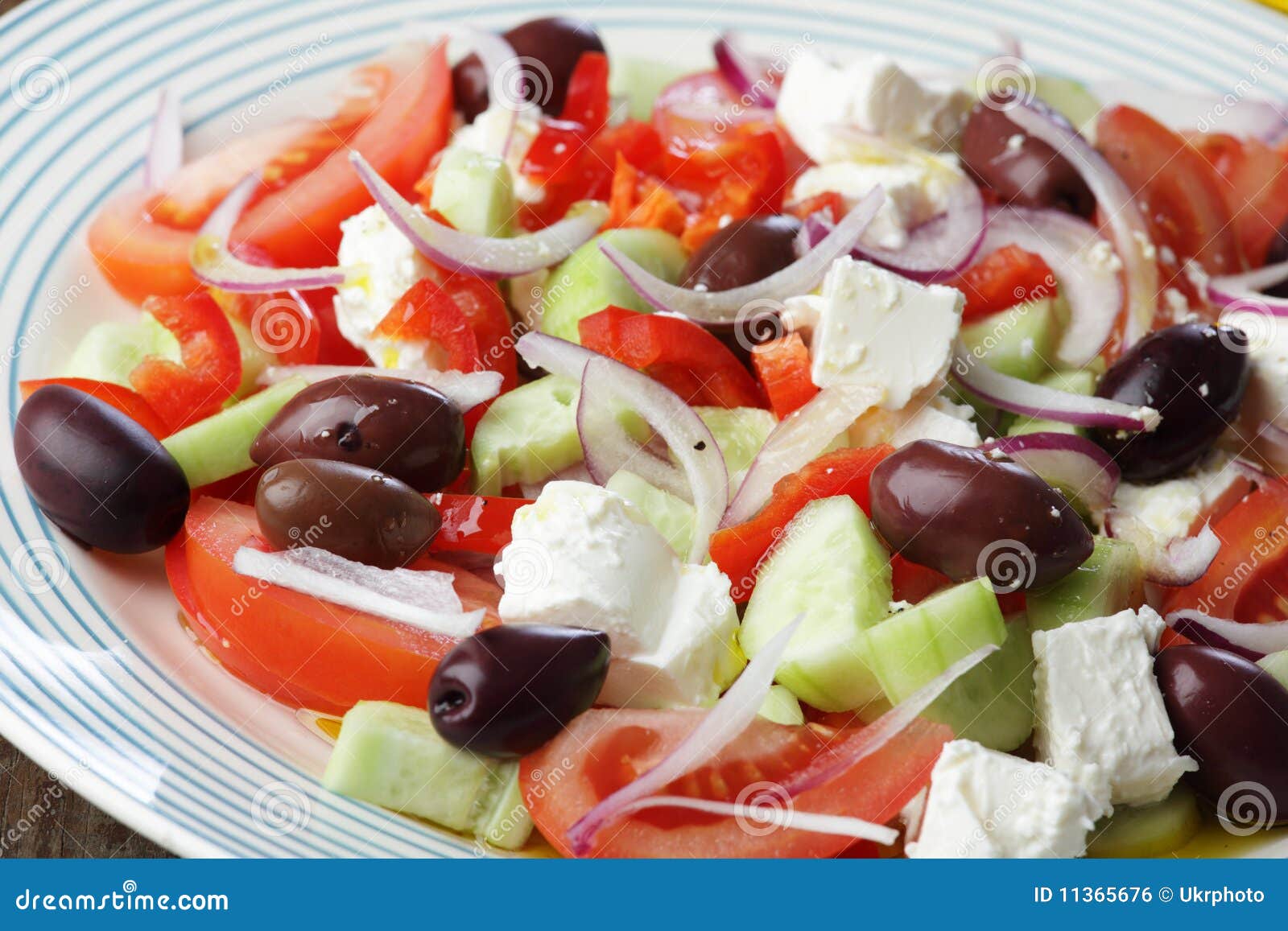 Grekisk sallad arkivfoto. Bild av grek, rött, vitt, olivgrön - 11365676