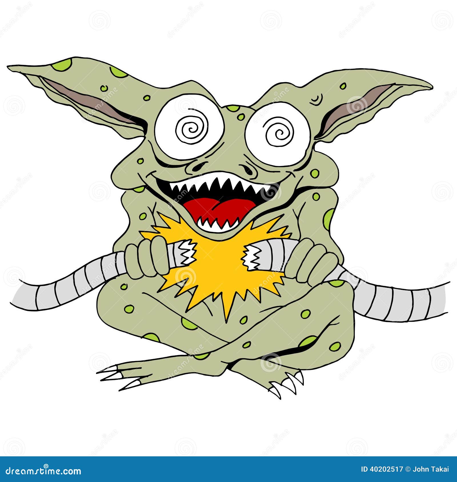 Gremlin stock vector. Illustration of monster, cartoon - 40202517