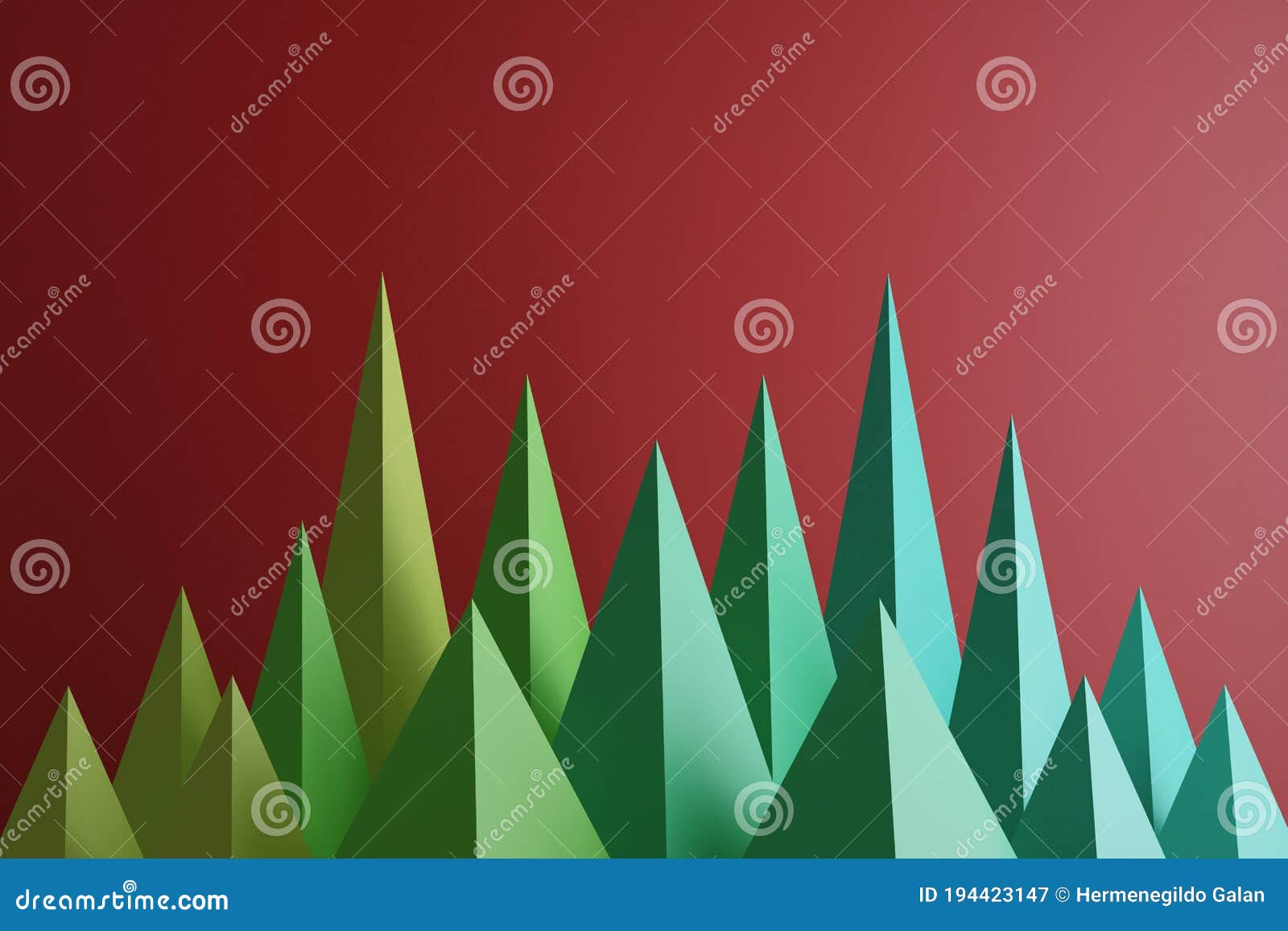 Gren, Blue and Red 3d Pyramids on a Red Background,render 3d Stock ...