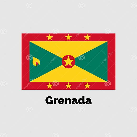 Grenada Flag Design Vector Illustration Stock Illustration ...