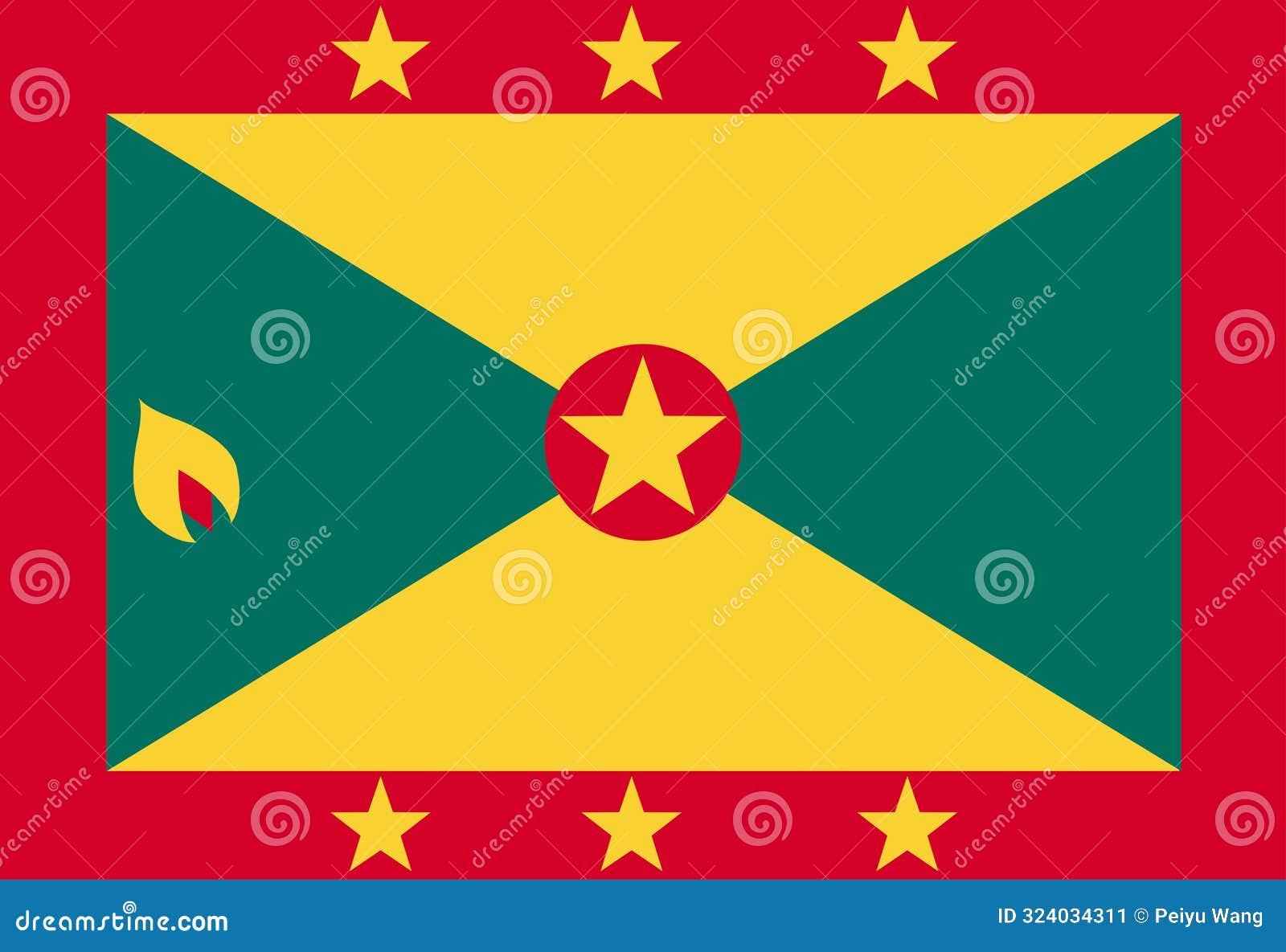 Grenada Flag Illustrator Country Flags Stock Vector - Illustration of ...