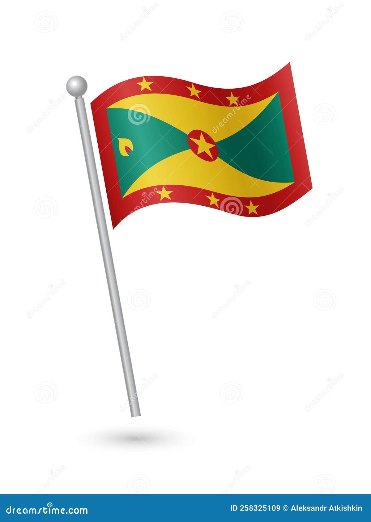 Grenada flag stock vector. Illustration of flag, spirit - 258325109