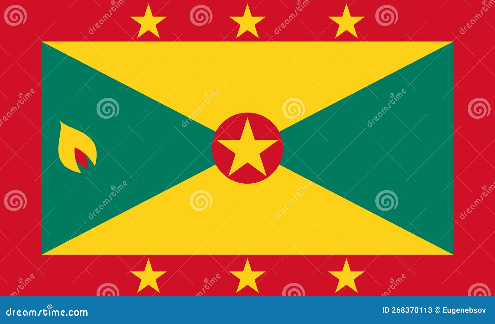 Grenada Flag Simple Illustration for Independence Day or Election Stock ...