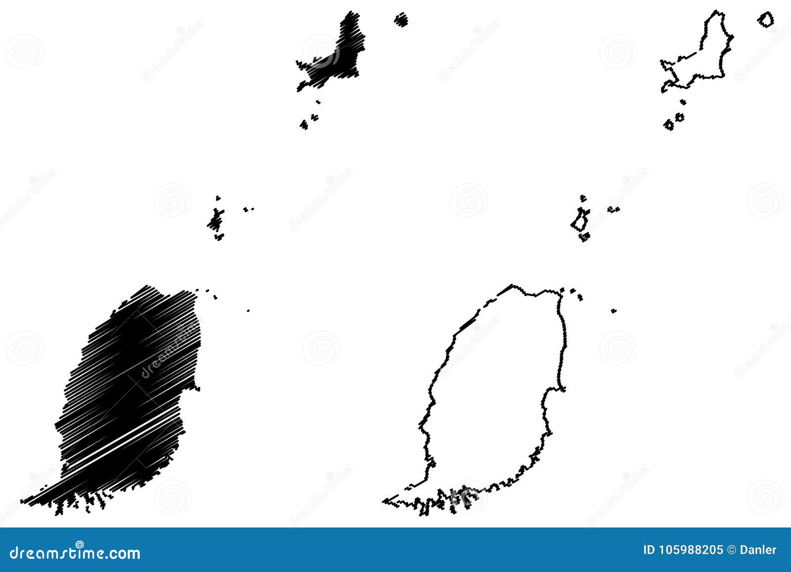 Grenada map vector stock vector. Illustration of national - 105988205