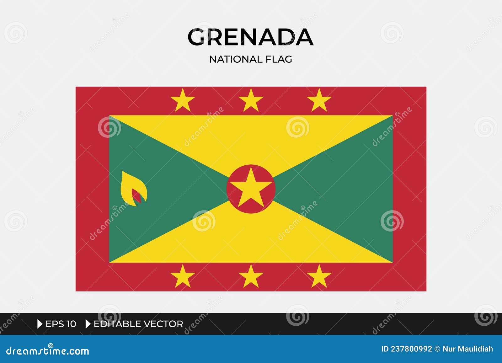 Grenada National Flag Illustration | CartoonDealer.com #237800992