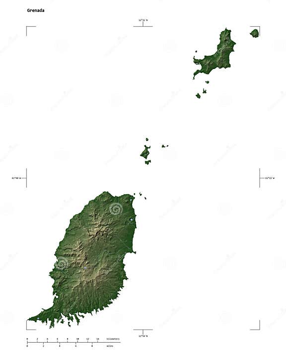 Grenada Shape on White. Pale Stock Illustration - Illustration of ...