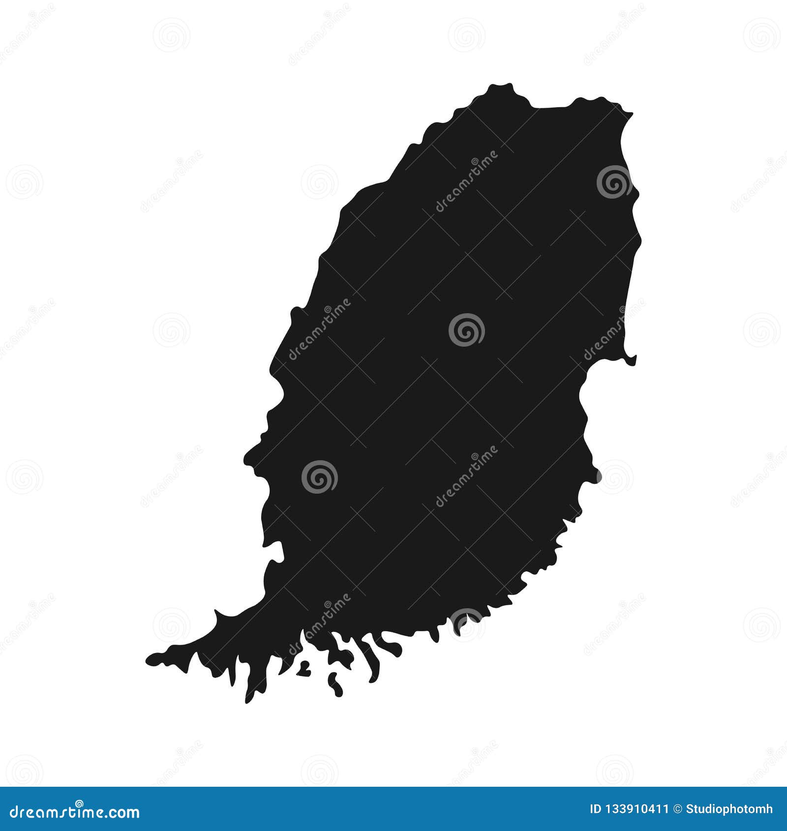 Grenada Vector Map. Isolated Illustration Background Country Stock ...