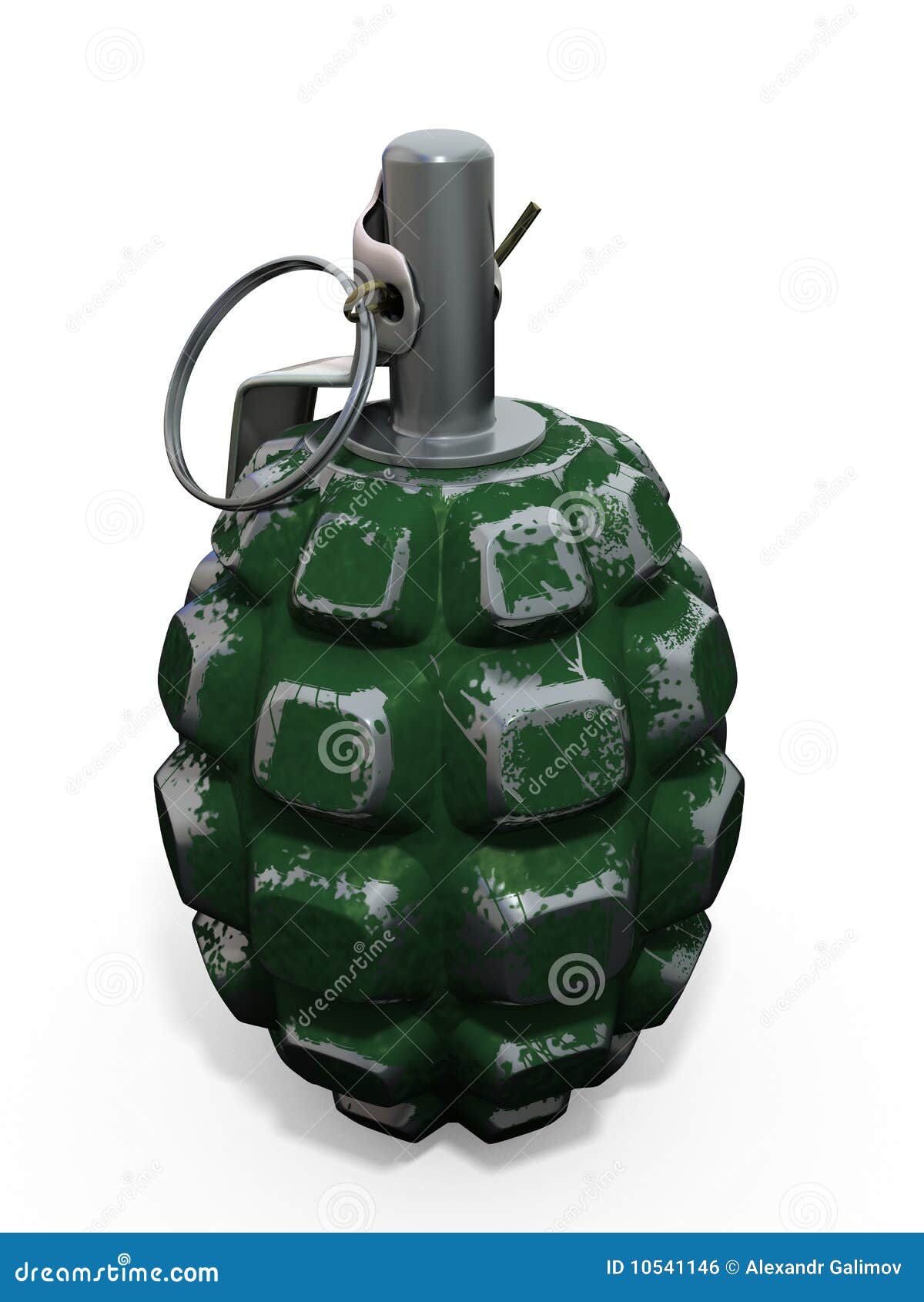 Grenade 3d stock illustration. Illustration of steel - 10541146