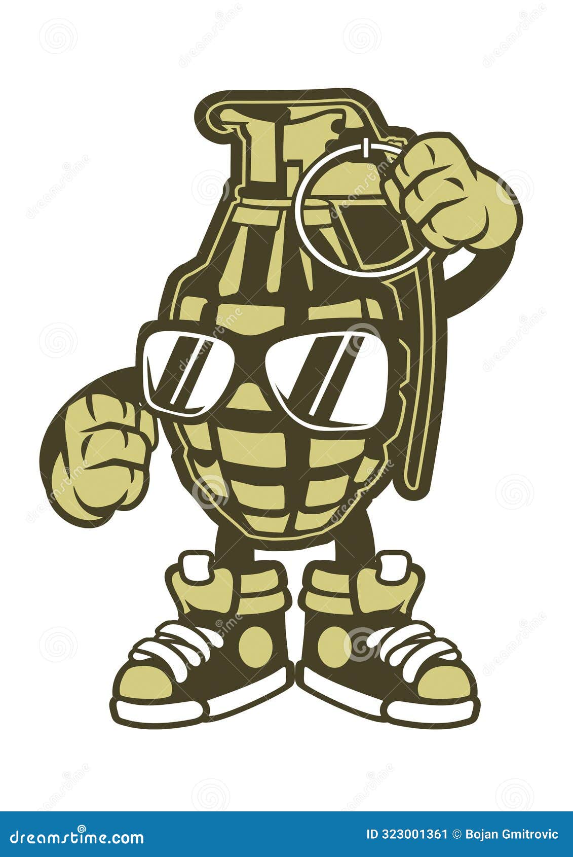 Grenade art stock illustration. Illustration of poster - 323001361