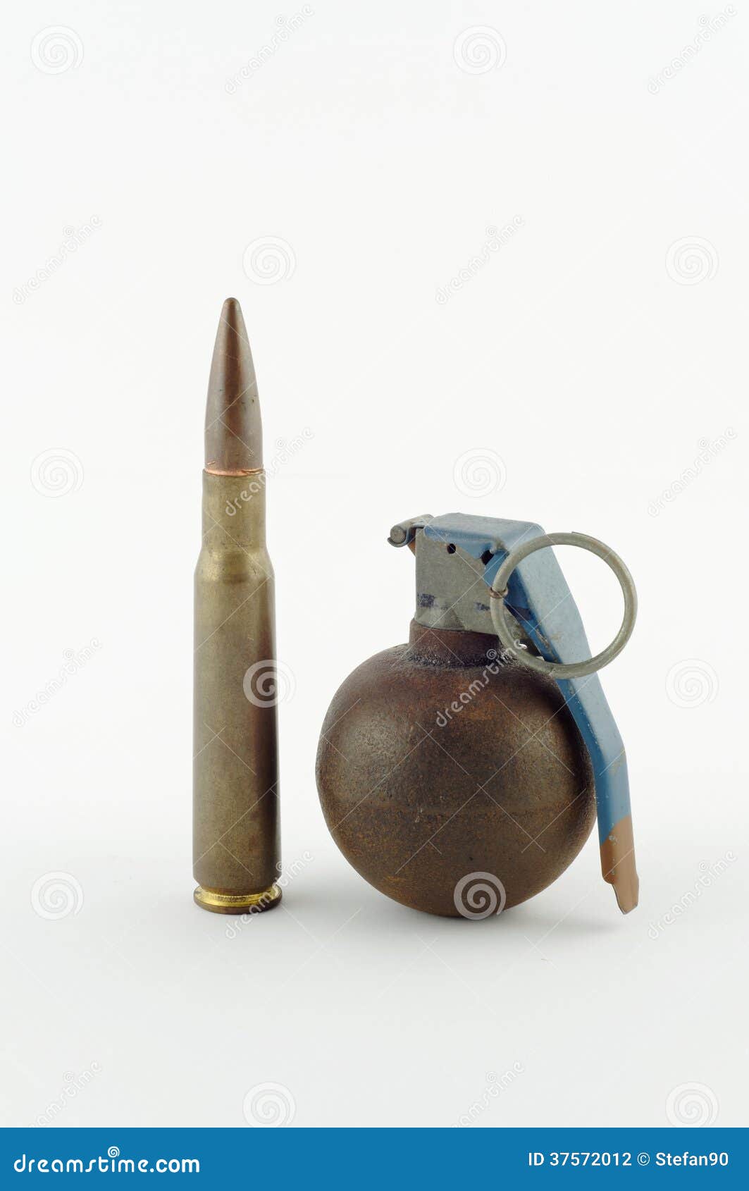 Grenade and bullet stock photo. Image of danger, handgun - 37572012