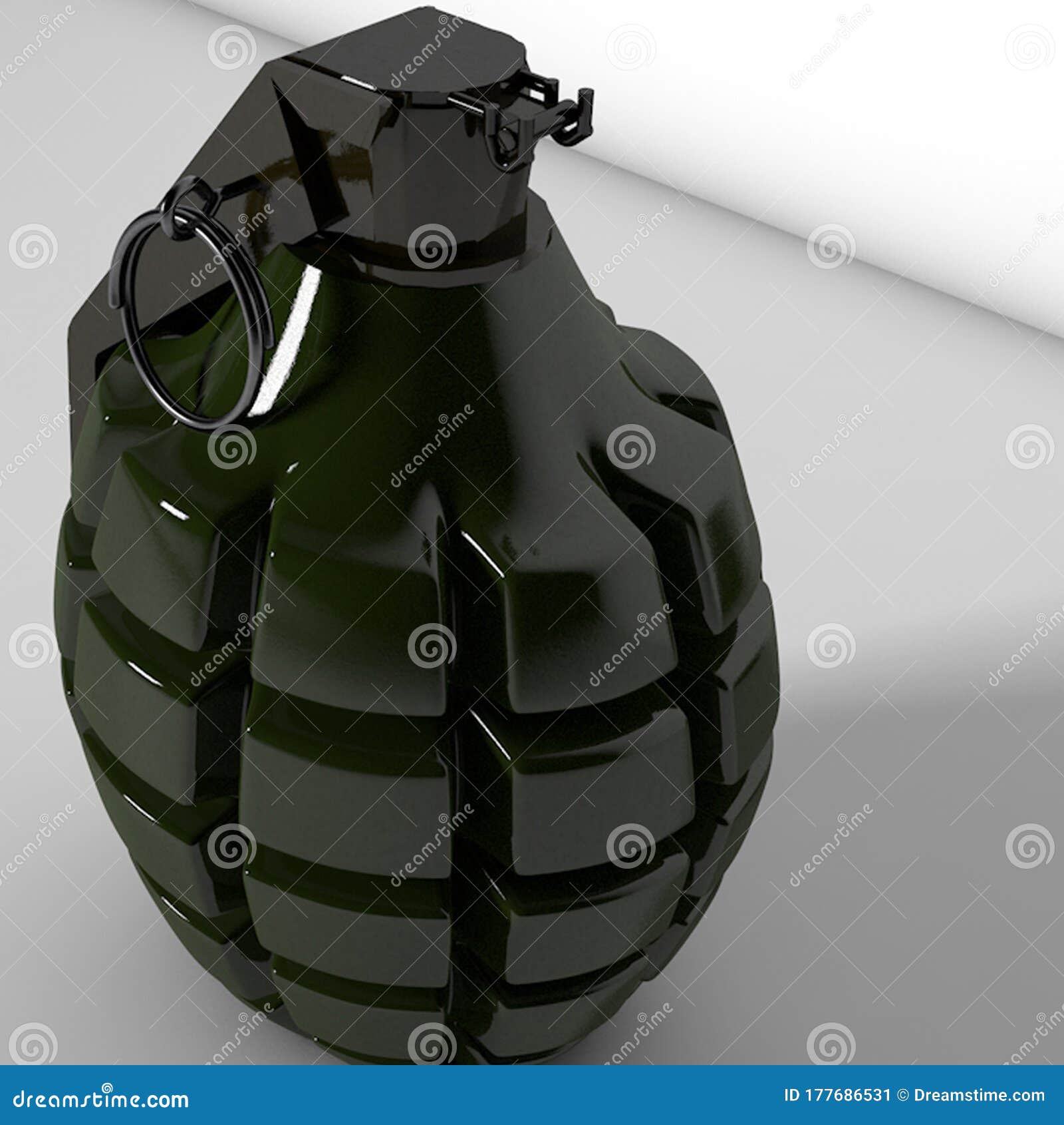 Grenade 3D stock illustration. Illustration of grafica - 177686531