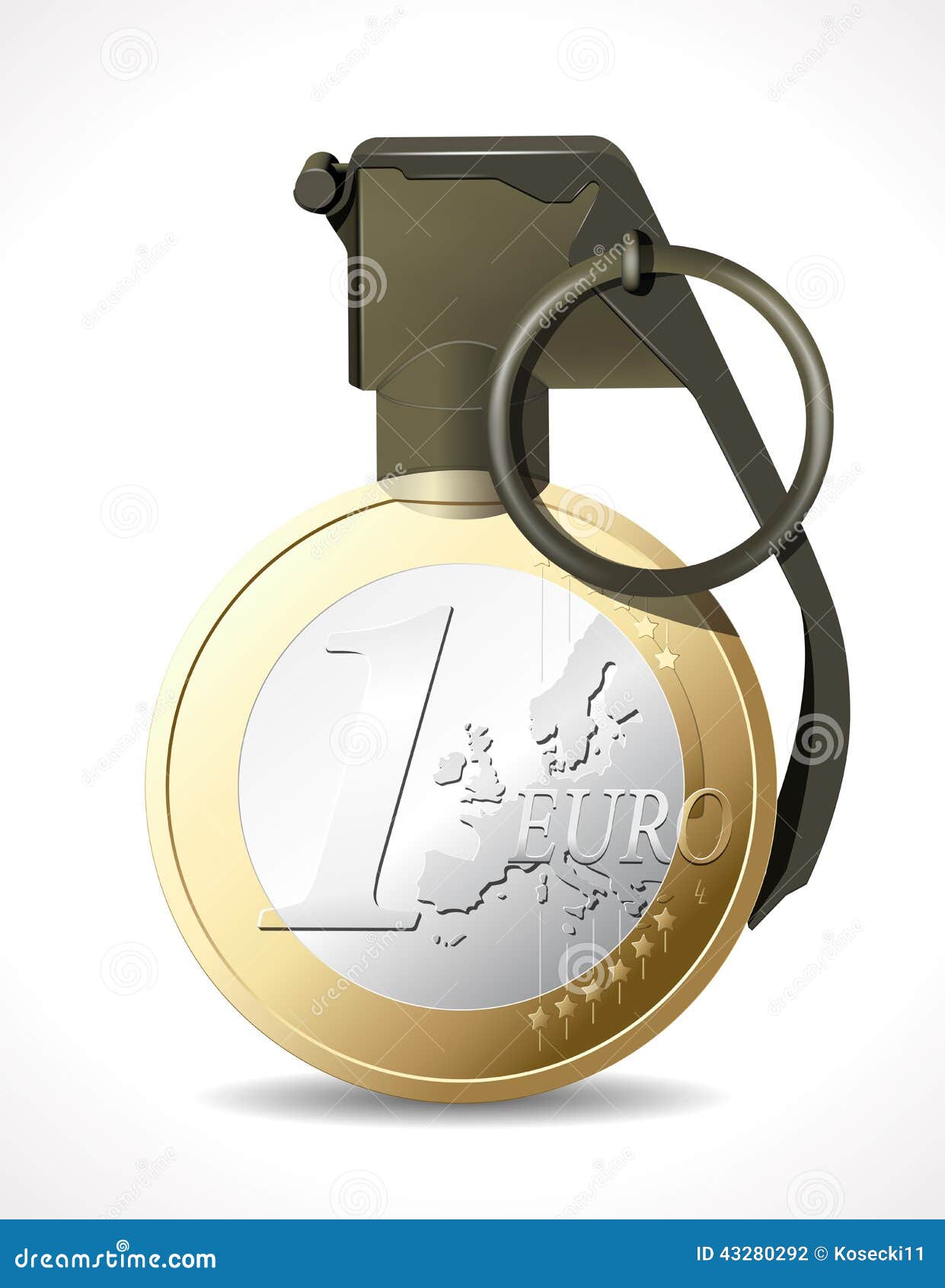 Grenade - Euro explosione stock vector. Illustration of power - 43280292