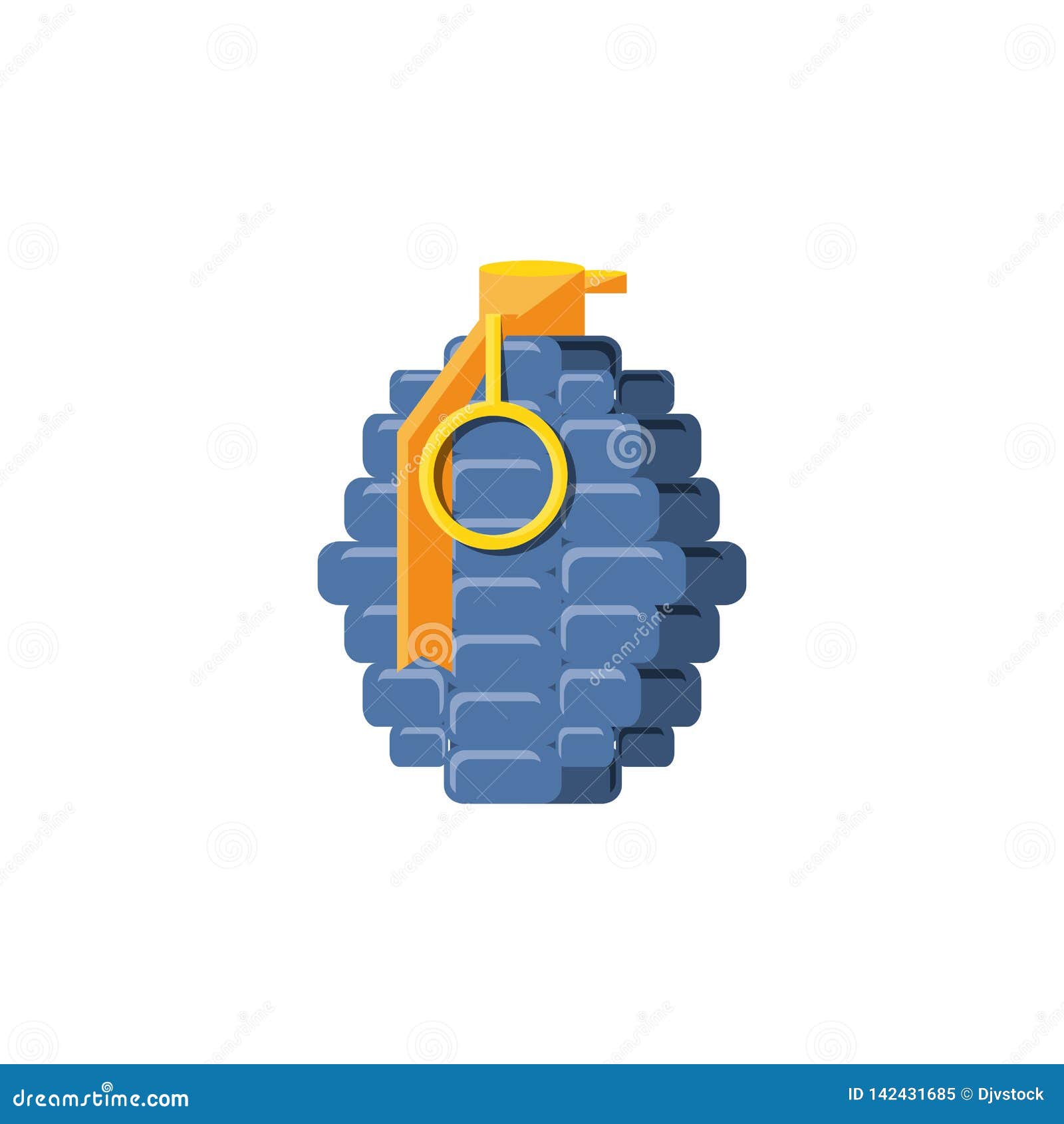 Grenade Explosive Isolated Icon Stock Vector - Illustration of ...