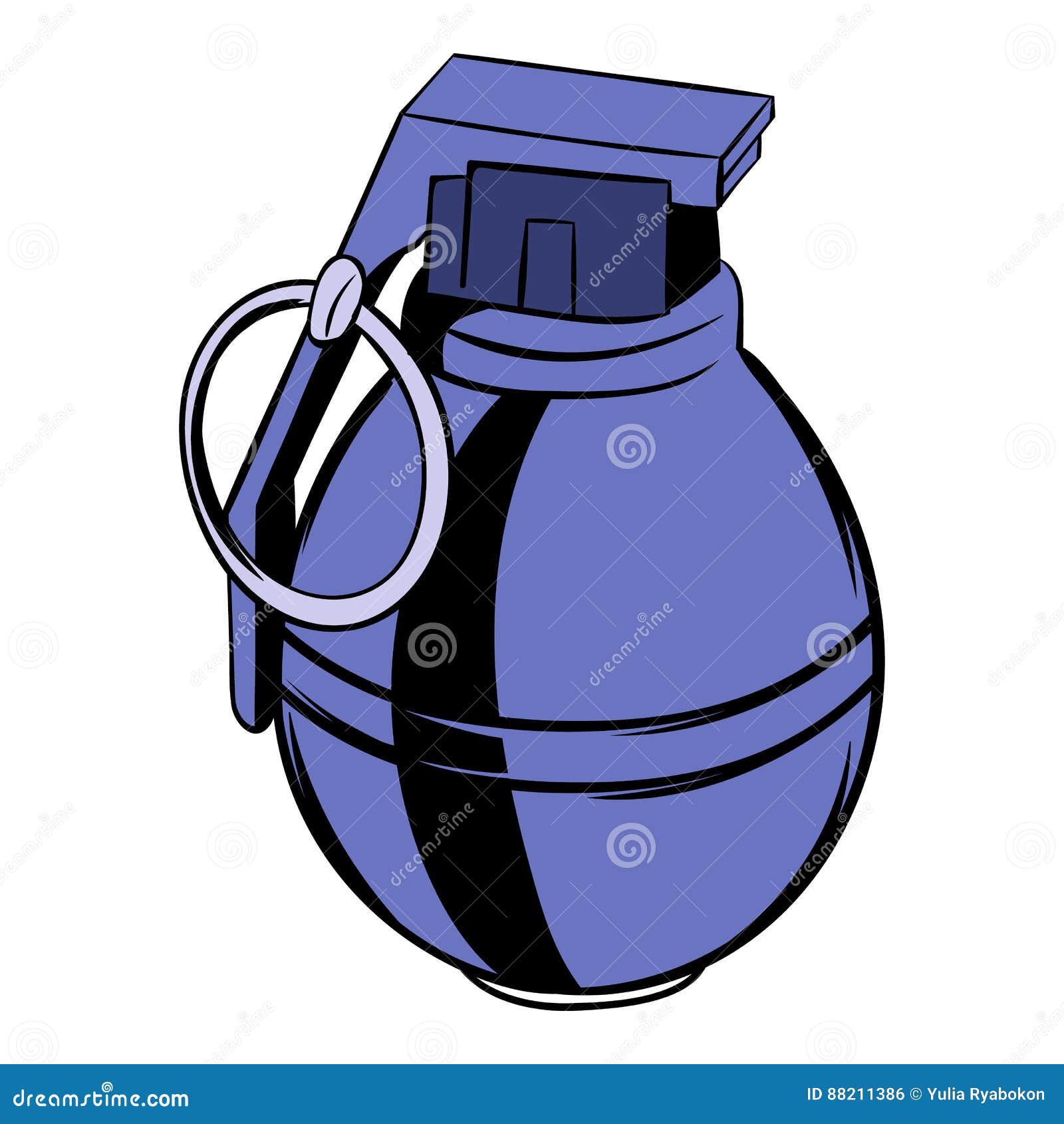 Grenade icon cartoon stock vector. Illustration of destruction - 88211386